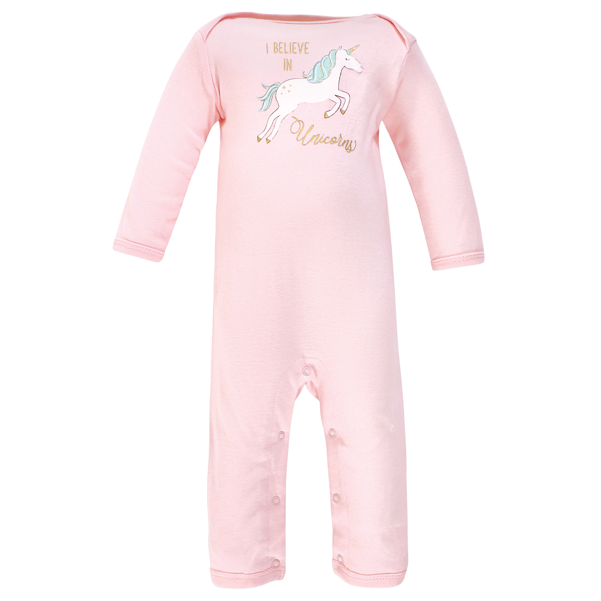 Hudson Baby Cotton Coveralls, Glitter Unicorn