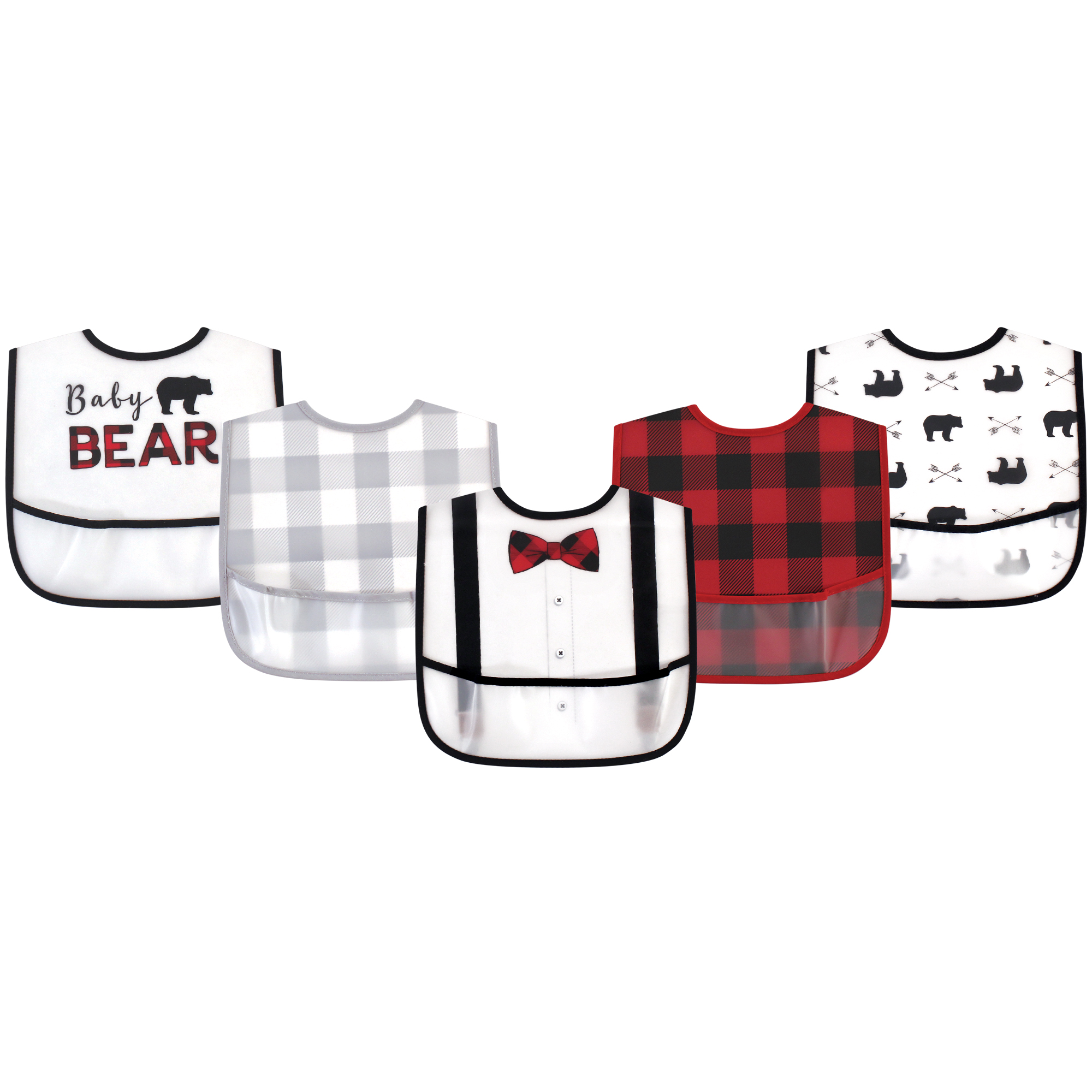 Little Treasure PEVA Bibs 5-Pack, Baby Bear, One Size - Hudson ...