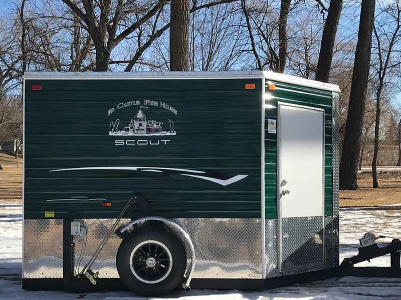 Premium Ice Castle Scout 6.5x8 Fish House: Ideal for Ice Fishing ...