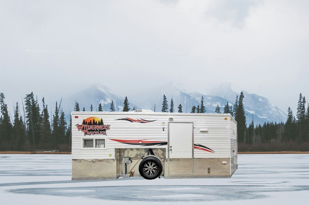 Explore the Ice Castle Wilderness Traveler 8x17 Fish House | Outdoorica