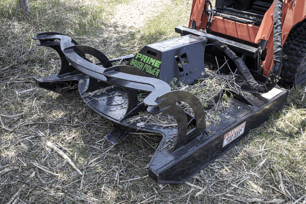 Prime Attachments Direct Drive Brush Mower w/ 4 Blades up to 8" Trees ...