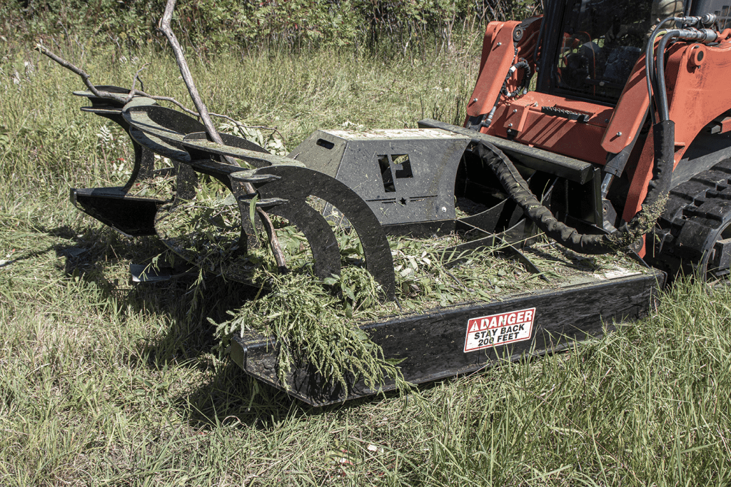 Prime Attachments Direct Drive Brush Mower w/ 4 Blades up to 8" Trees ...