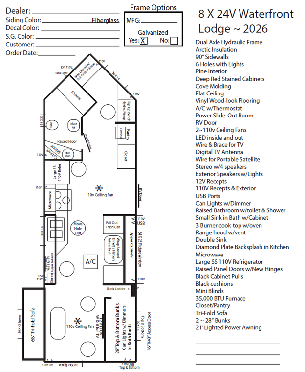 Ice Castle - Waterfront Lodge 8x24 RV Camper & Fish House | Outdoorica