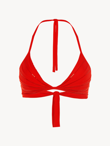 Red triangle bikini top - La Perla - International