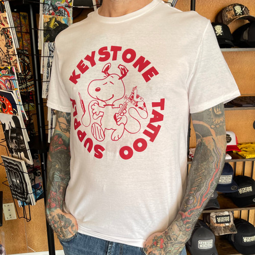 Keystone Logo Shirt-White - Keystone Tattoo Supply
