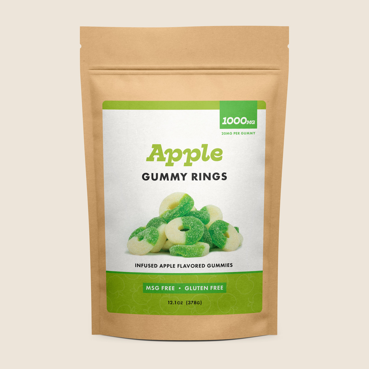 Gummy Rings - Apple - 1000mg Gummy Rings - Apple - 1000mg
