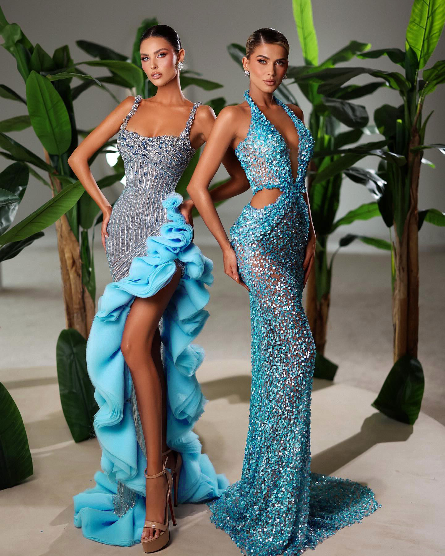 Halter Sequin Maxi Dress Turquoise - Luxe Sequin Dresses and Luxe Party ...