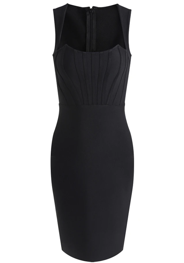 Crystal Structured Dress Black - Luxe Little Black Dresses and Luxe ...