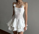 Floral Ruffle A Line Dress White - Luxe Floral Dresses and Luxe Party ...