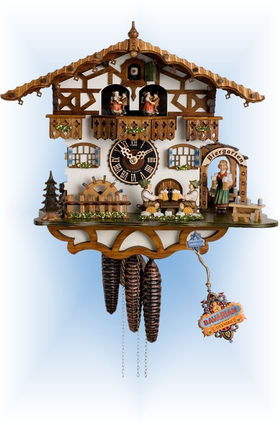 Bavarian Biergarten 13" Cuckoo Clock - Bavarian ClockWorks