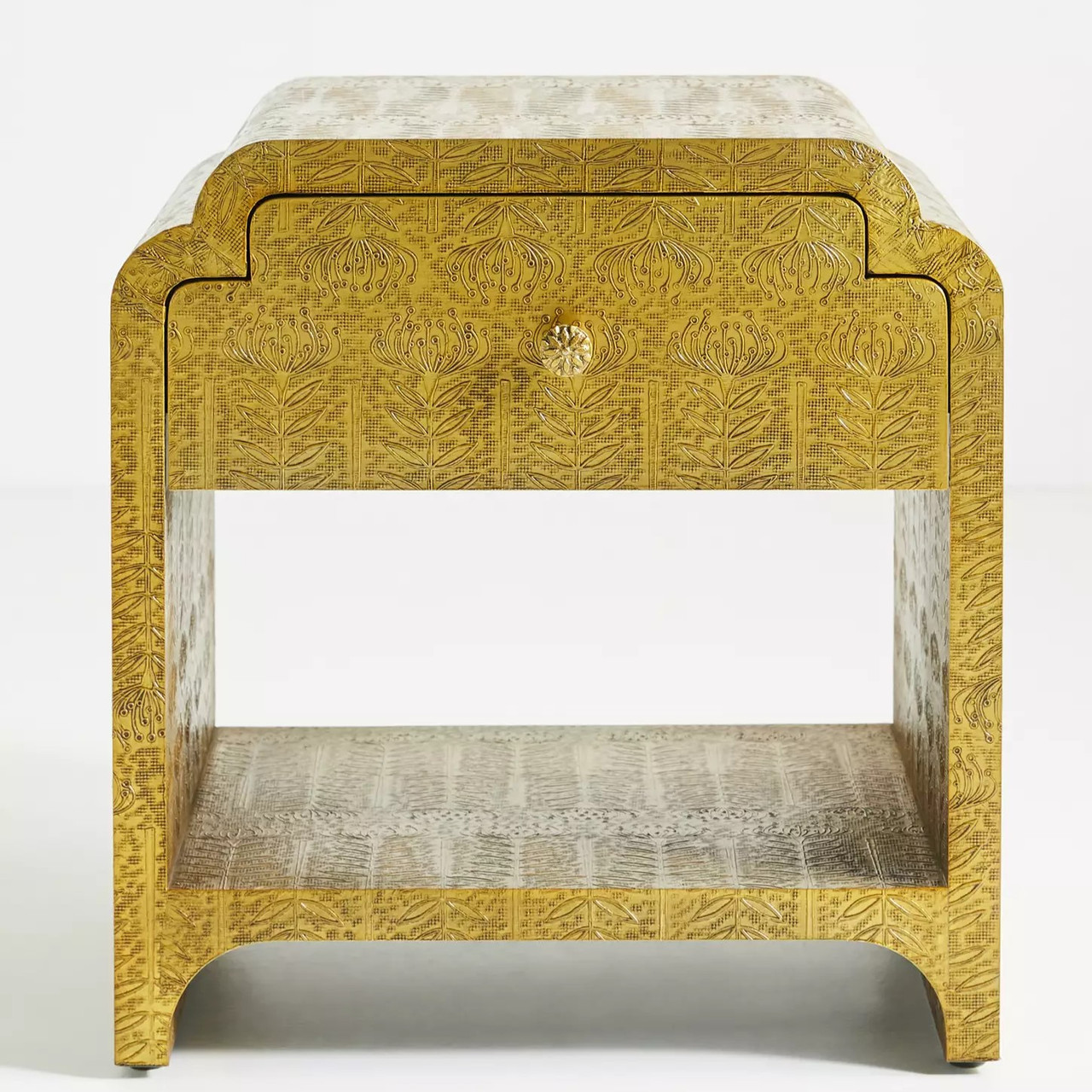Embossed bedside table store