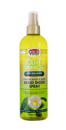 African Pride- Olive Miracle- Braid Sheen Spray 12oz
