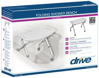 Drive Medical Folding Shower Chair Without Back Model 12486 | Baron ...