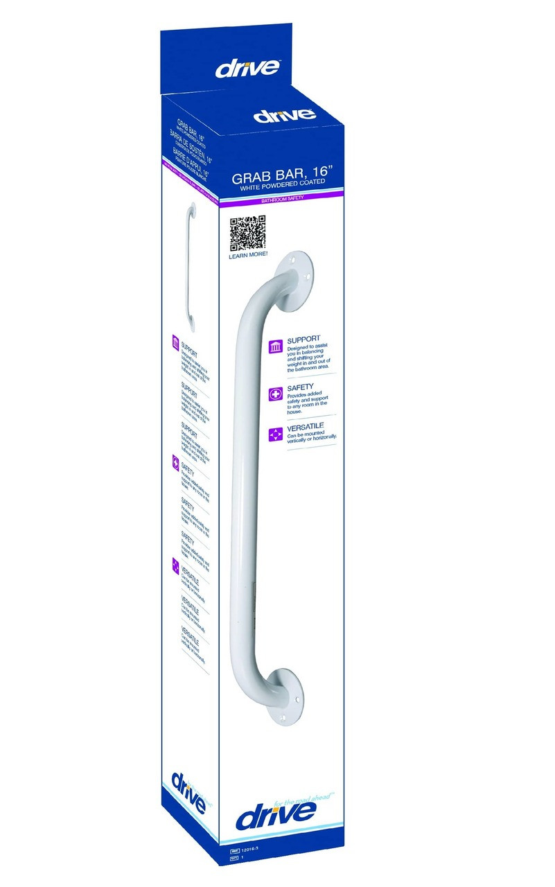 Drive Medical White Powder-Coated Grab Bar Model RTL12012 | Baron ...