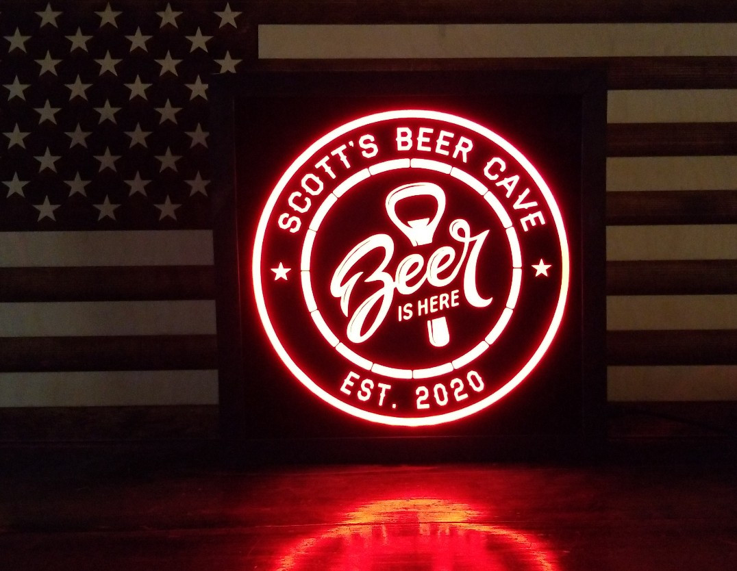 Custom Beer is here Led Sign