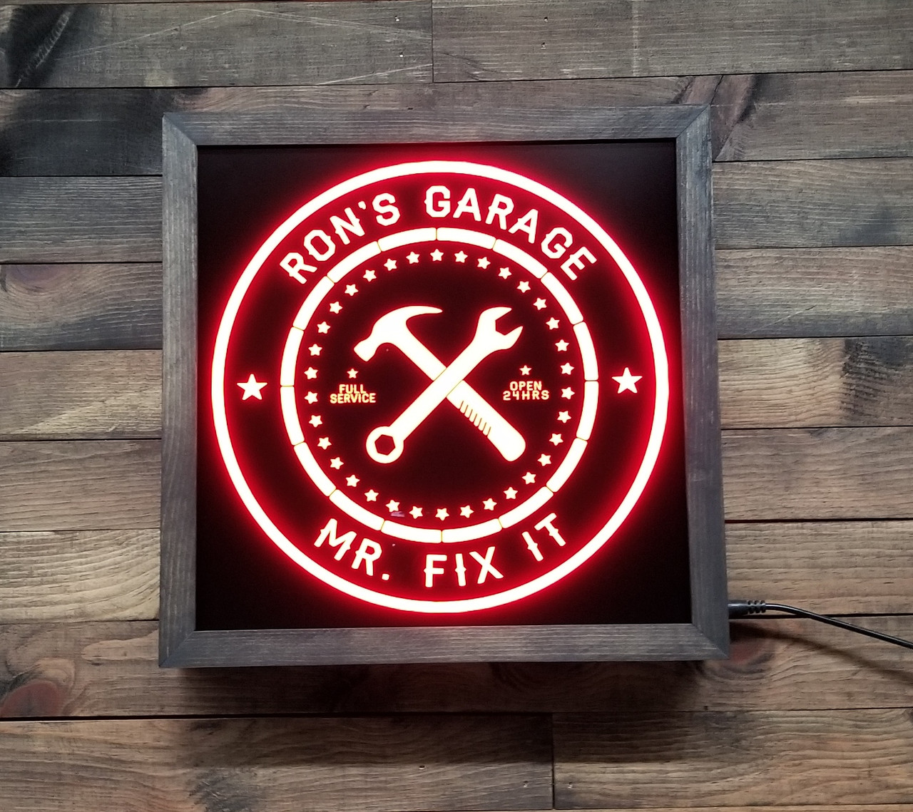 custom Garage Led sign