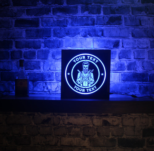custom barber Led sign