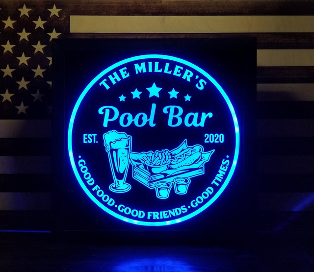 Custom Pool Bar Home Bar Led Sign