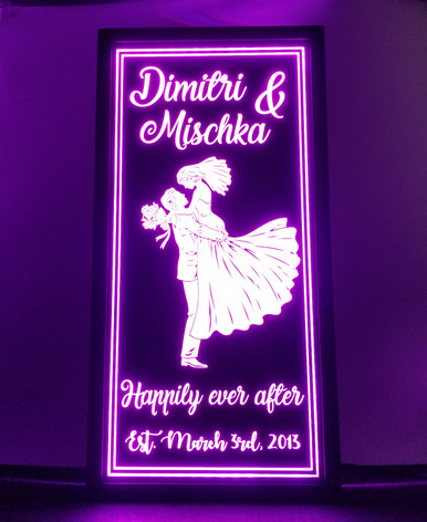 Custom Wedding Led Sign Groom & bride