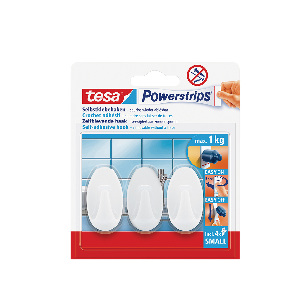 tesa Powerstrips Hooks Small Oval - AmmonStore