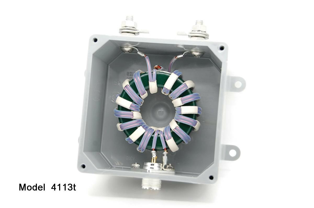 Model 4113 - 4:1 Current Balun 1.5 - 54 MHz 3kW - Balun Designs