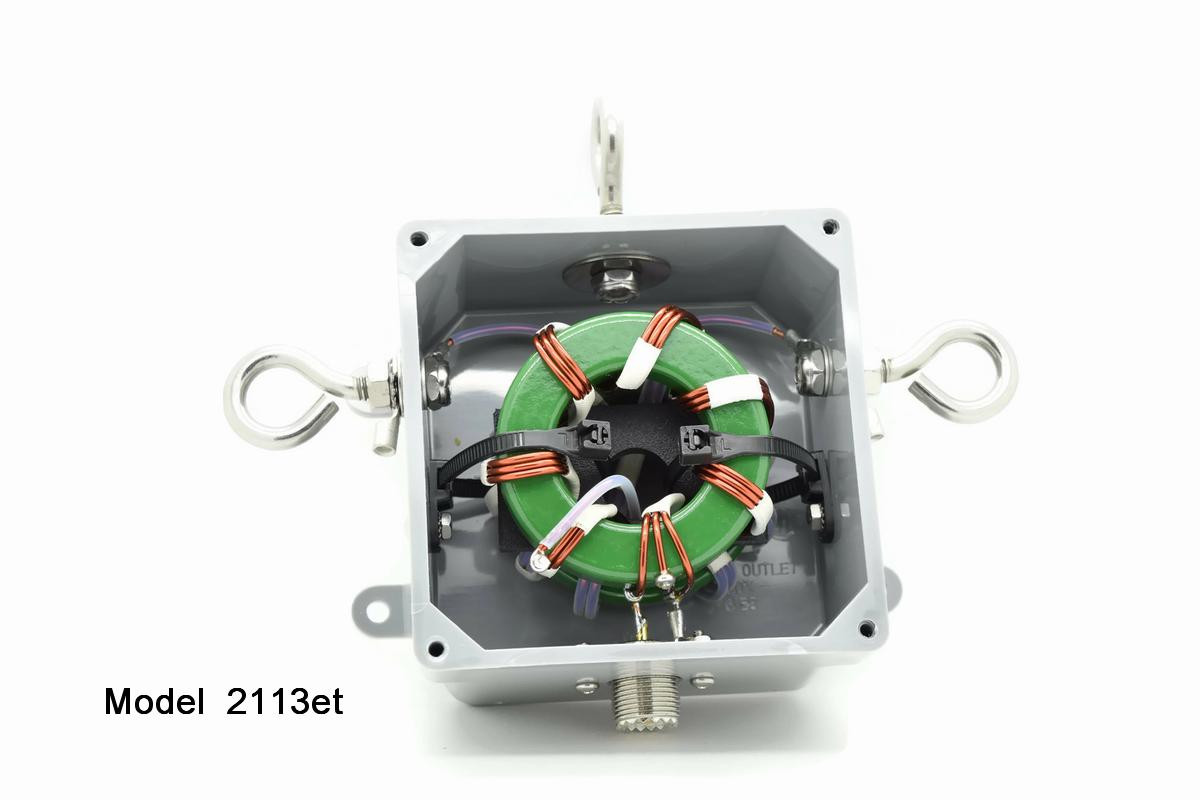 Model 2113 - 2:1 Balun (100 to 50 ohms) 1.5 - 54 MHz - 3kW - Balun Designs