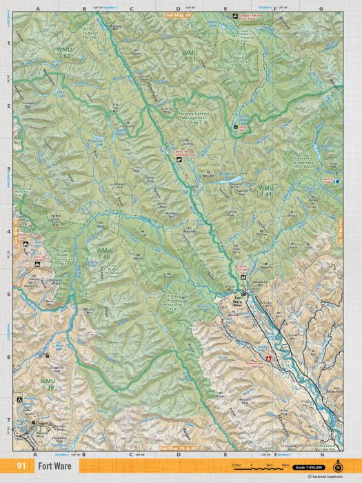 Backroad Maps Northern BC Kwadacha - Nechako Outdoors