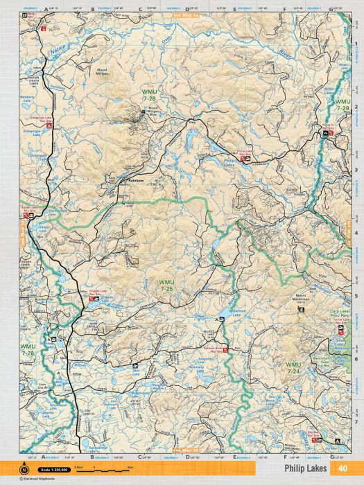 Backroad Maps Northern BC Philip Lakes - Nechako Outdoors