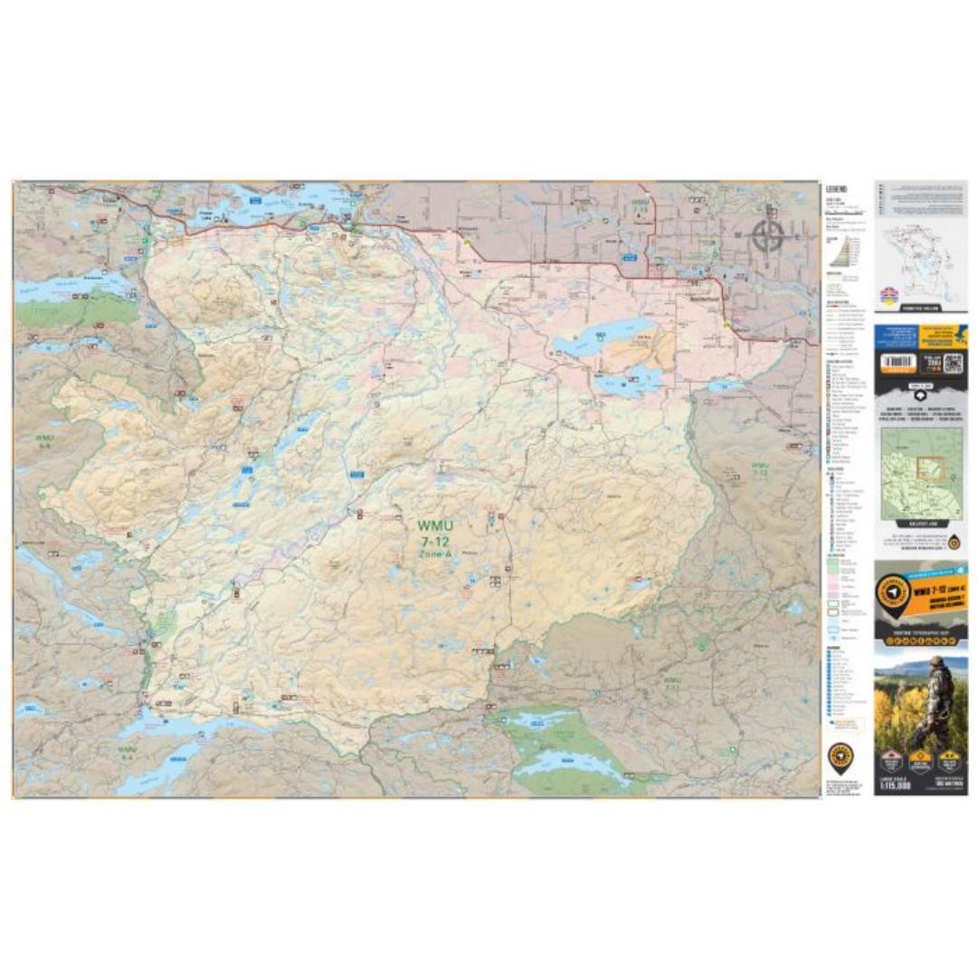 Backroad Maps Hunting TOPO Map 7-12A | Nechako Outdoors Canada