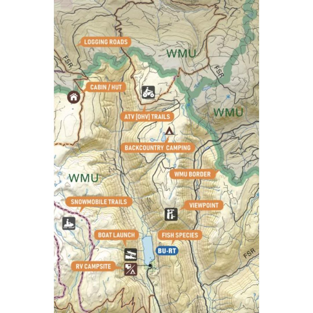 Backroad Maps Hunting TOPO Map 7-12A | Nechako Outdoors Canada