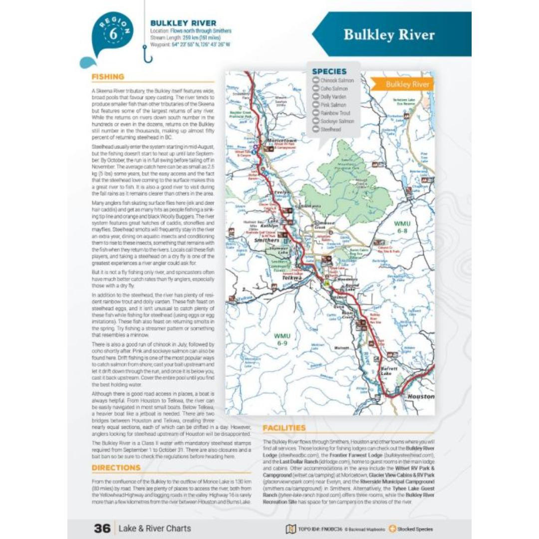 Backroad Maps Northern BC Fishing - 4th Edition | Nechako Outdoors Canada