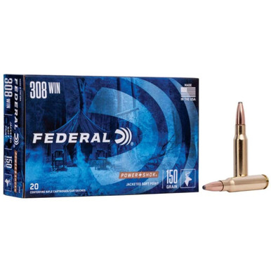 Federal Power-Shok, 308 Win, 150gr, Jacketed Soft Point, 2820 fps ...