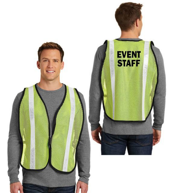 Yellow Event Staff Mesh Vest