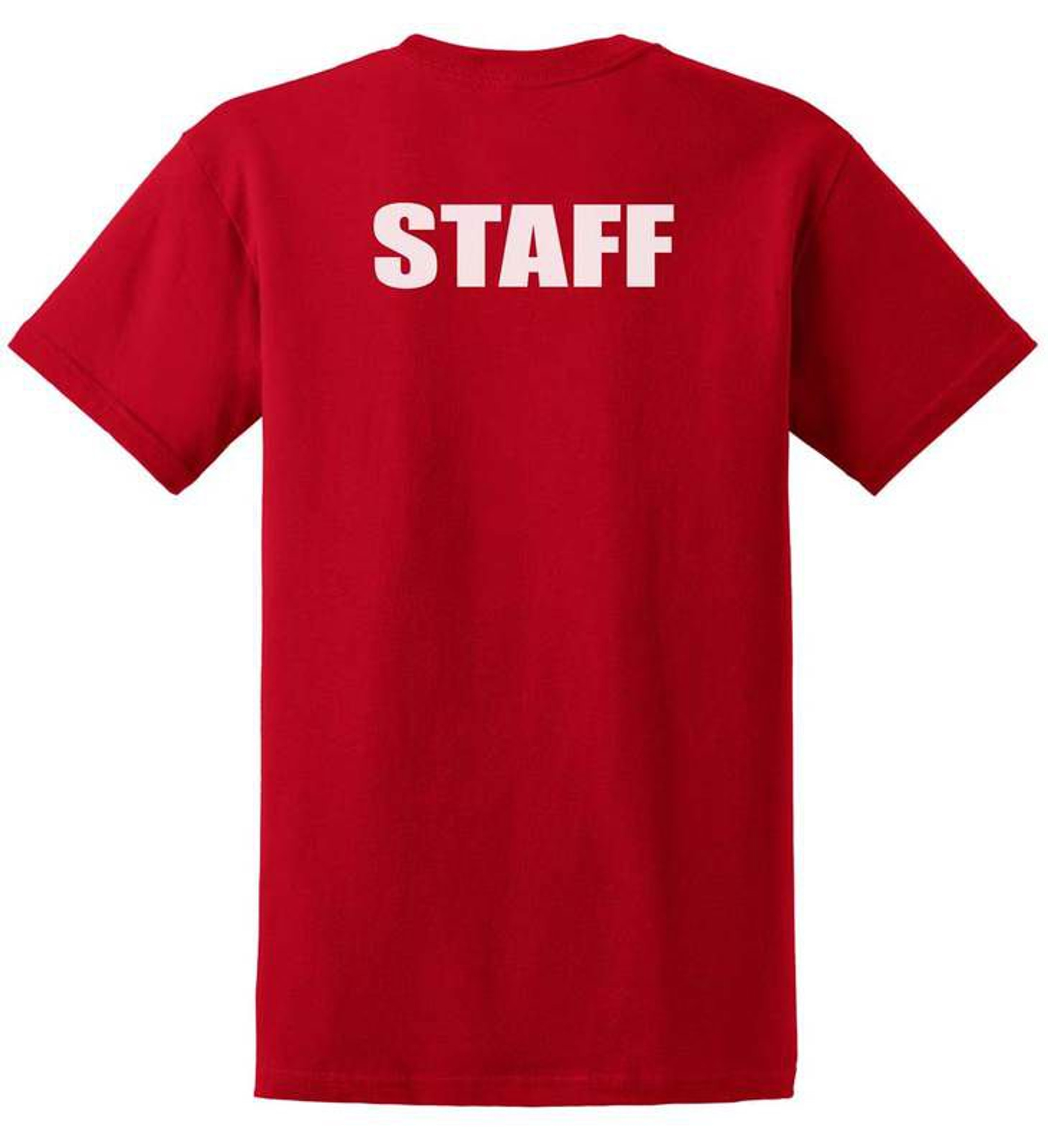 Staff Cotton T Shirts Printed Back Red