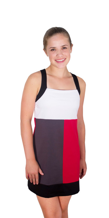 Pop Color Dress in Red, Black, Carbon and White - FINAL SALE - Peachy Tan