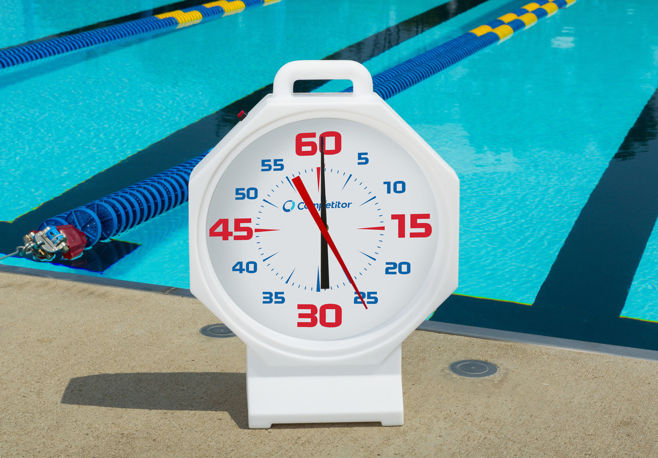 Competitor Paceclock, 15" White Battery, White Face | S&R Sport