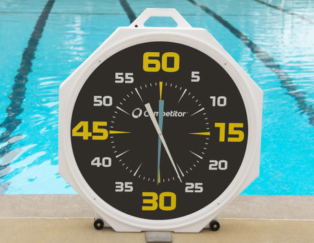 Competitor Paceclock, 37' White Casing, Black Face, Battery | S&R Sport