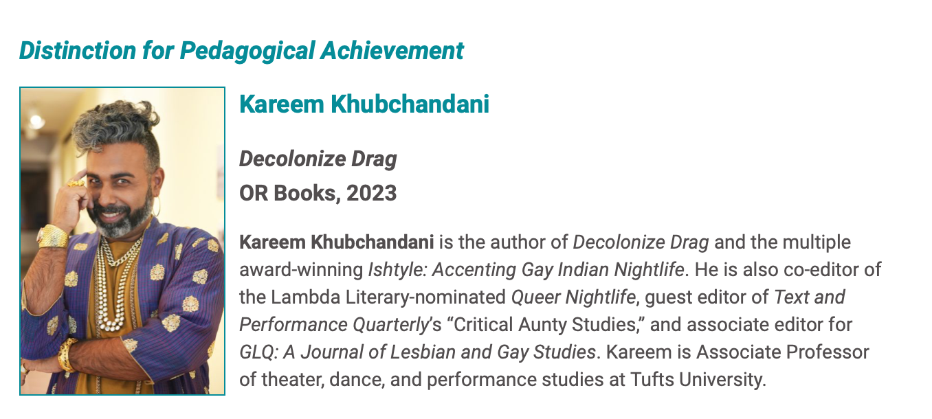 Decolonize Drag Wins 2024 Athe Outstanding Book Award Or Books