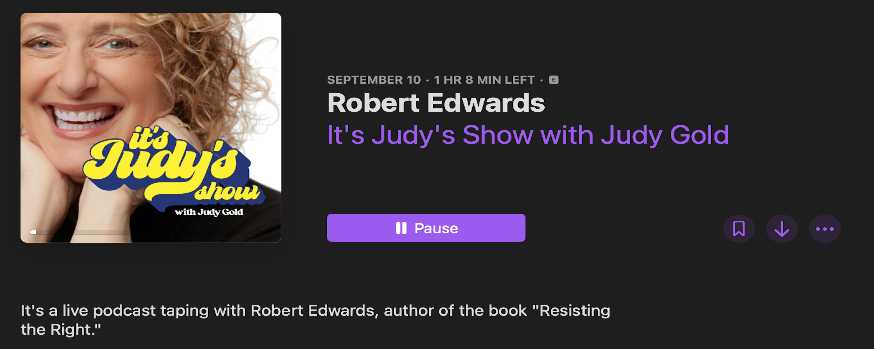 Author Robert Edwards interviewed on the Judy Gold Show - OR Books