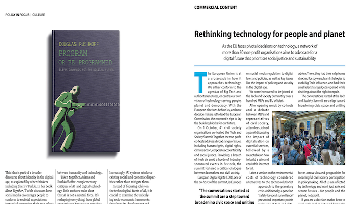 "Rushkoff's message is clear: reclaiming control over digital ...