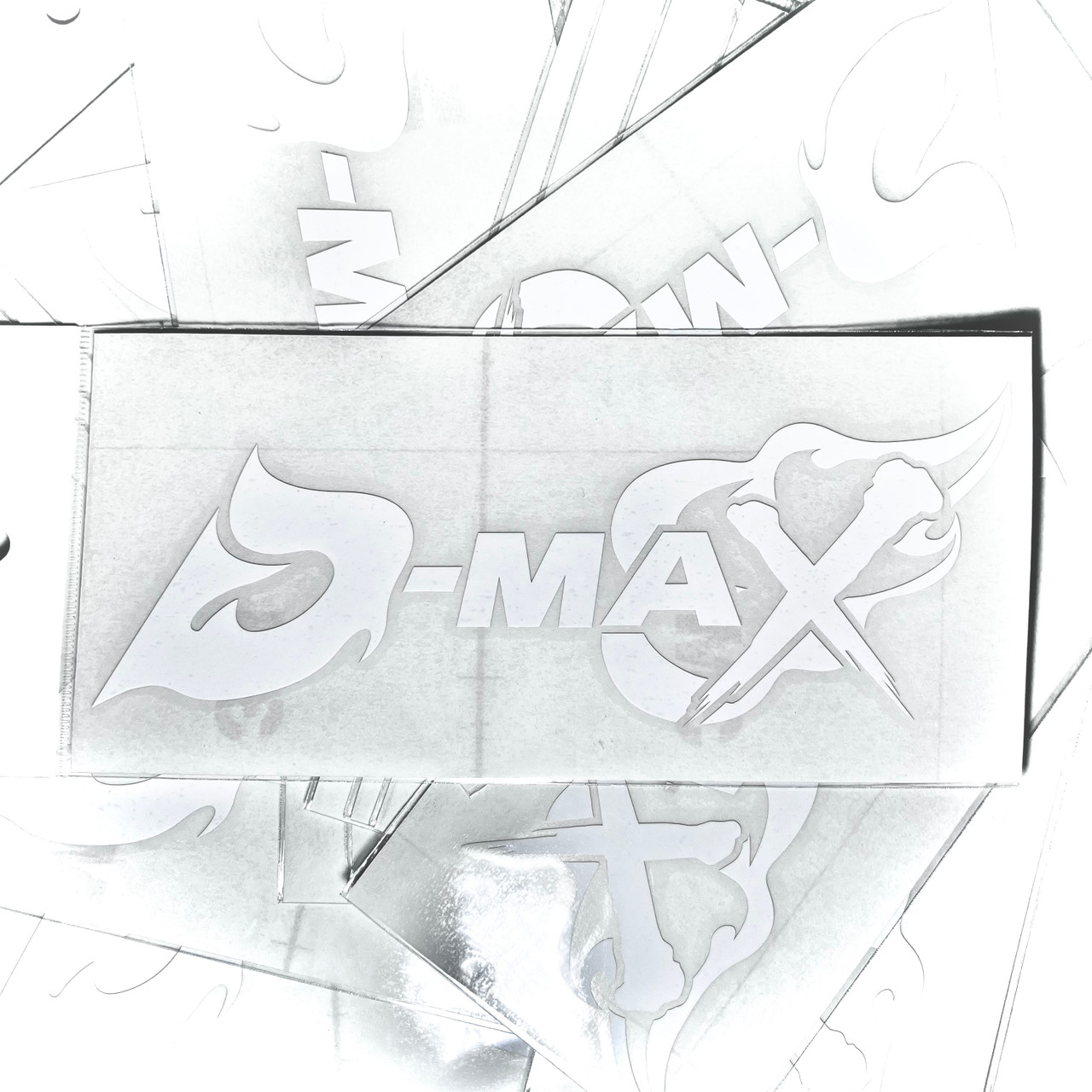 D-MAX Logo Die Cut Sticker - White - Faction Motorsports