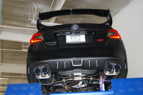 Invidia 15+ Subaru WRX/STI 4Dr Q300 Twin Outlet Rolled Titanium Burnt ...
