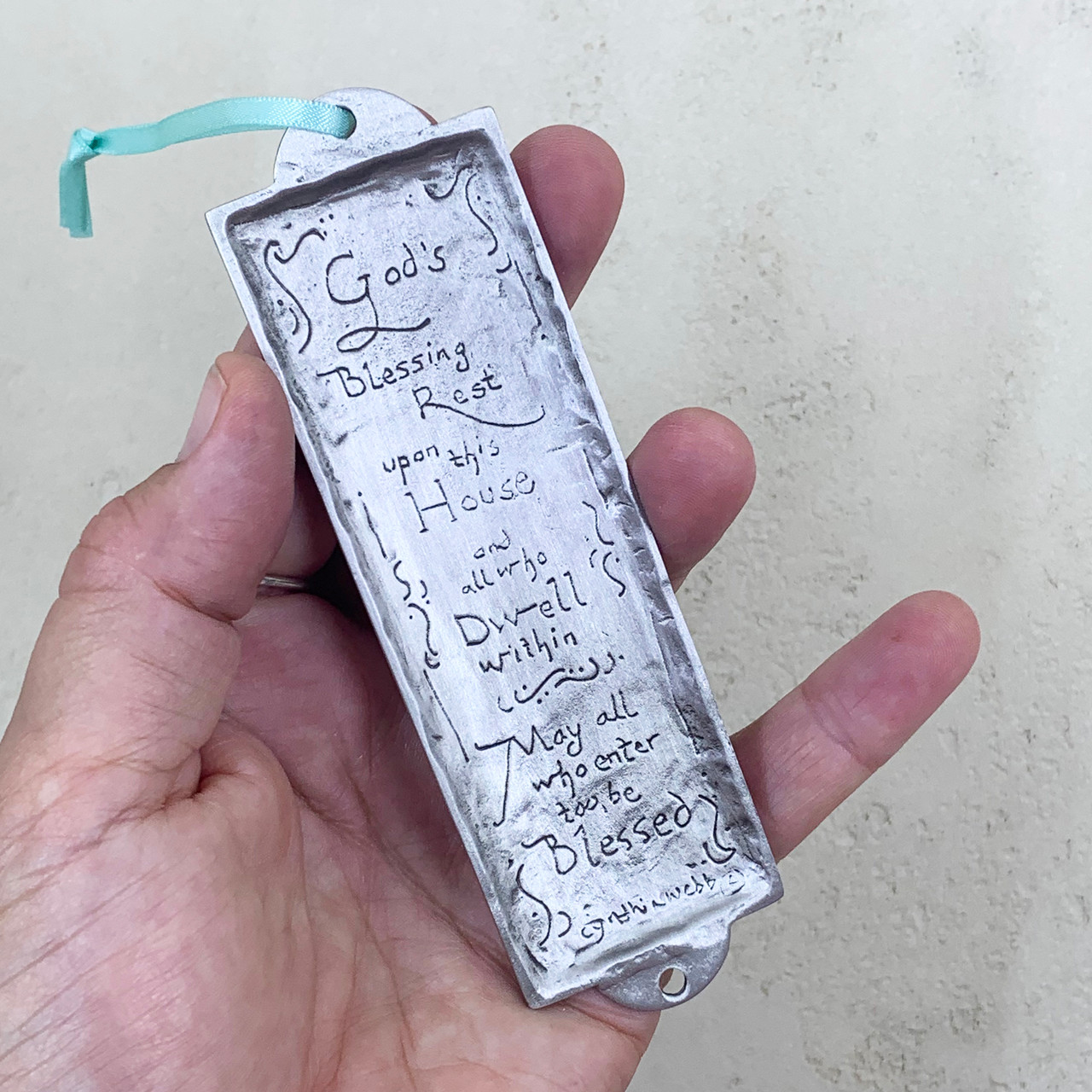 God's Blessing On House Room Blessing Pewter | Cynthia Webb Designs
