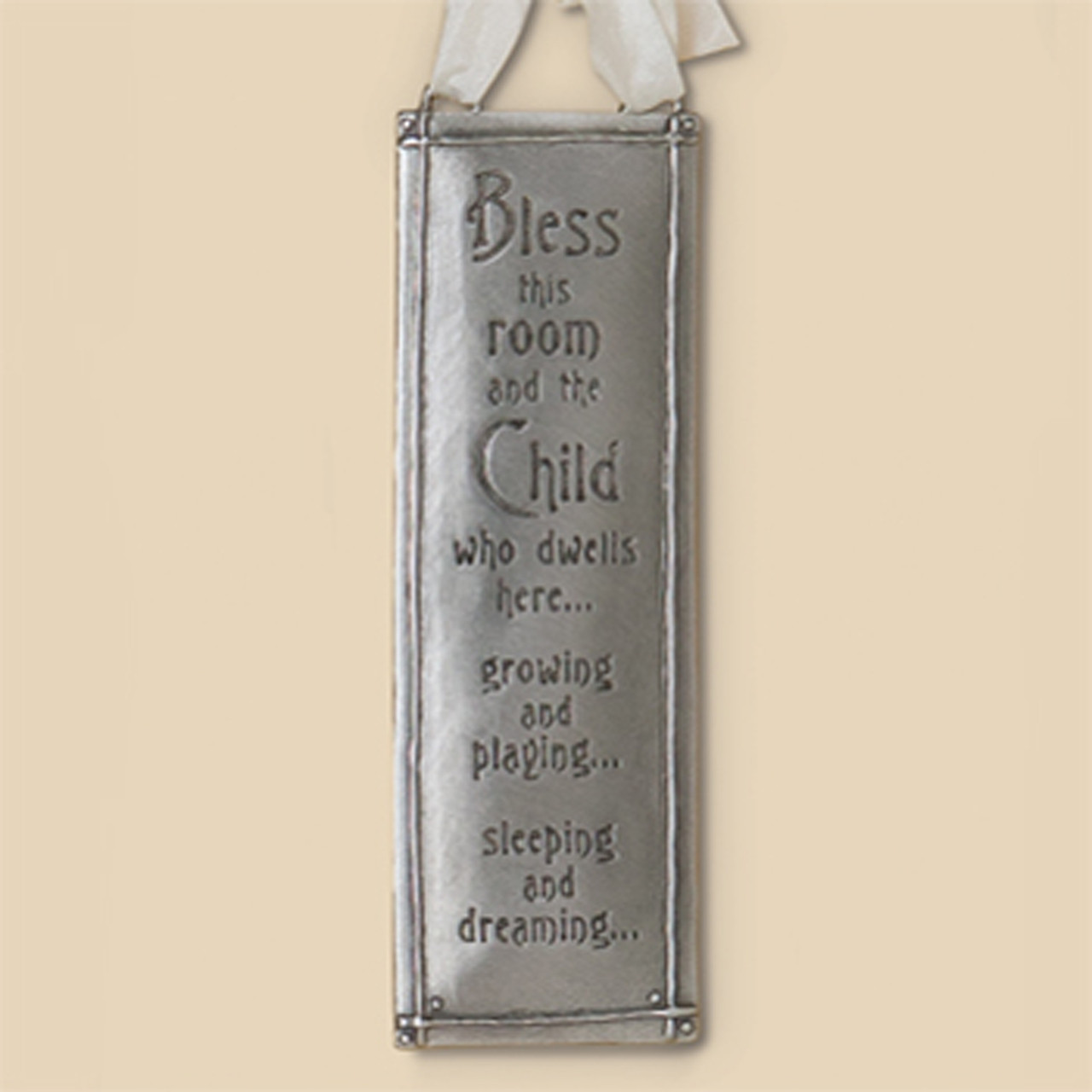 Bless Child Wall Plaque Pewter | Cynthia Webb Designs
