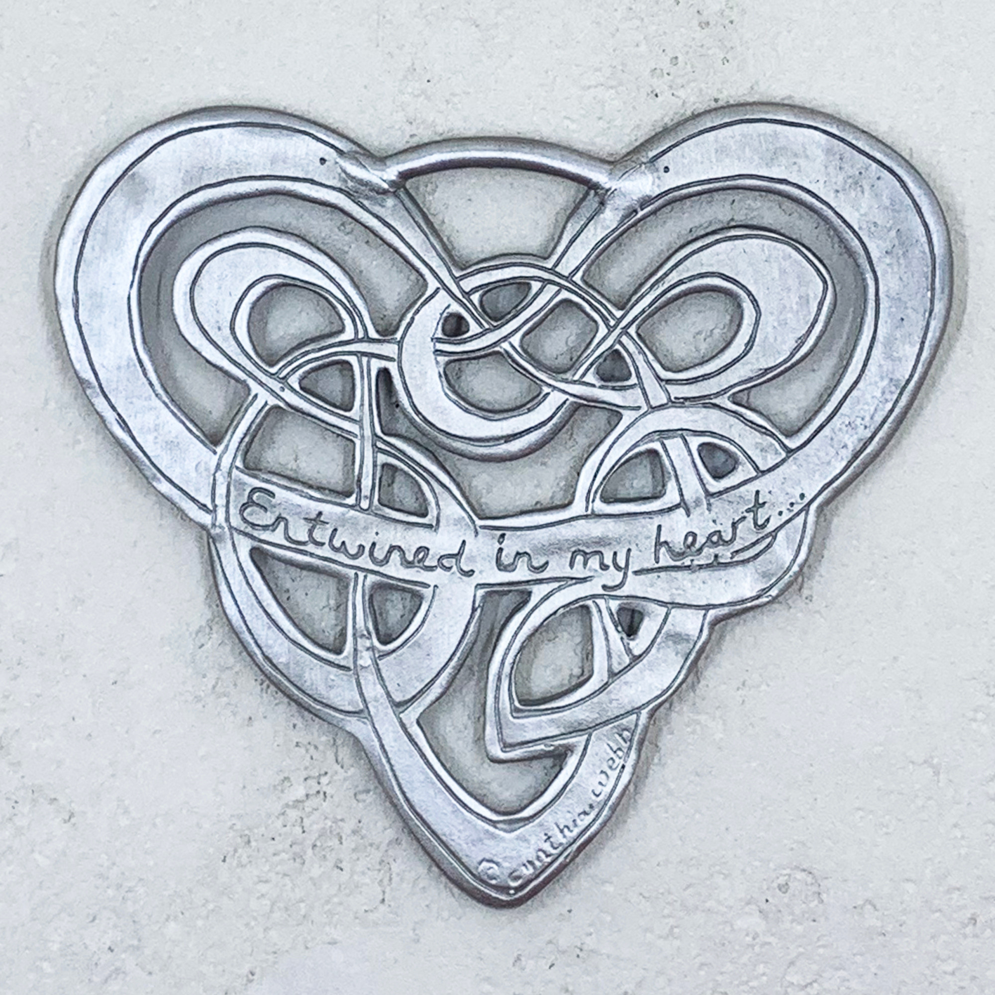 Celtic Heart Wall Plaque Pewter | Cynthia Webb Designs