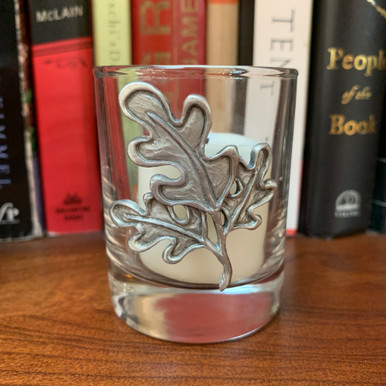 Oak Leaves, Pewter On Votive Holder | Cynthia Webb Designs