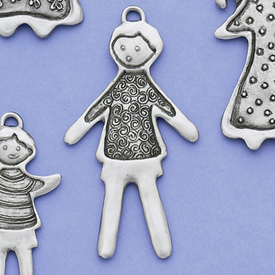 Boy, Large Ornament Pewter | Cynthia Webb Designs