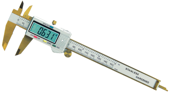 Precise Big Digit Tin Plated Caliper, 0-6" Range - TTC1215TI| Penn Tool ...