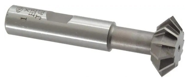 Interstate HSS Double Angle Cutter, Shank Type, 90°, 1" dia, 1/2" shank ...