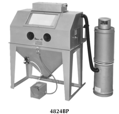 Trinco Dry Blast Cabinet w/BP Dust Collector, 48”W x 24”D x 24”H Tub ...
